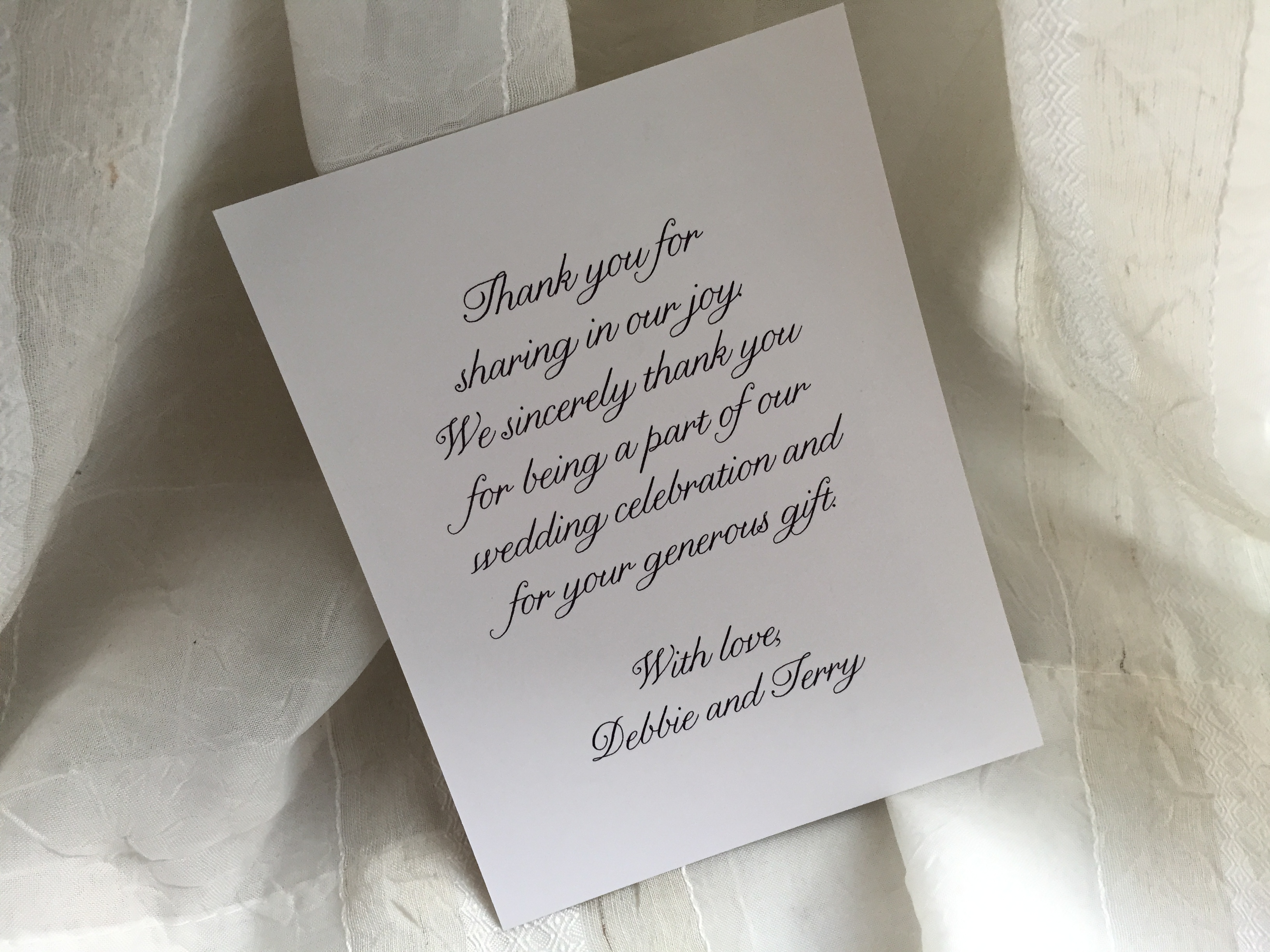 Thank You Card Variations April Lynn Designs Luxury Wedding 
